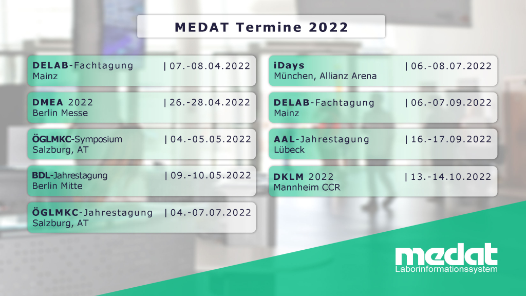Medat auf Messen – Medat Laborinformationssystem